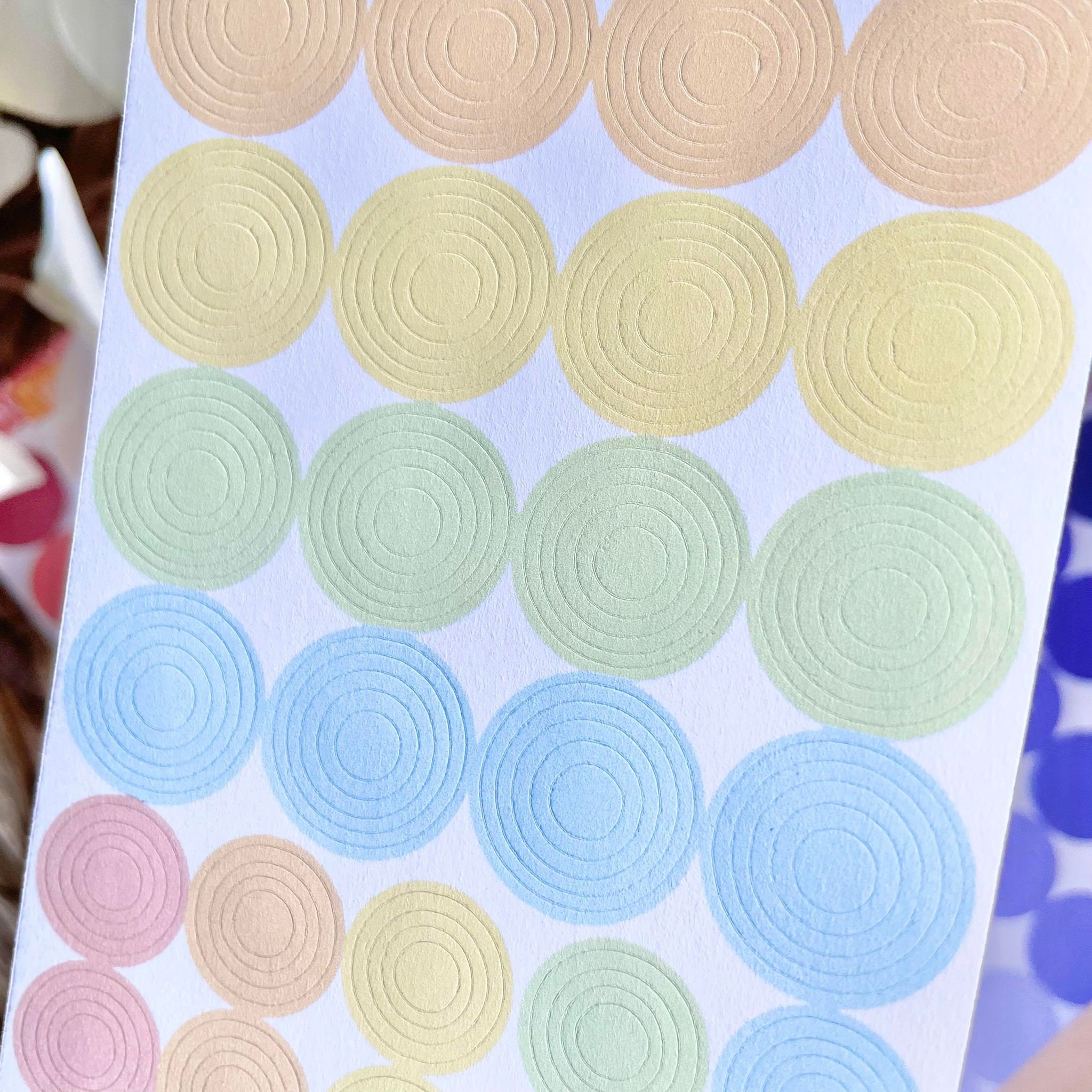 Concentric Ring Circle Sticker Sheets | Cute Stickers | Circle Stickers ...