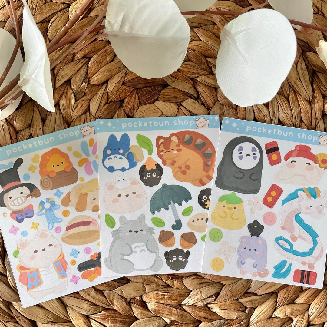 Patreon Sticker Club - Japanese Animated Movie Sticker Sheets | Cute ...