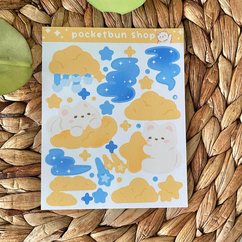 Patreon Sticker Club - Stargazing Sticker Sheets | Cute Stickers ...