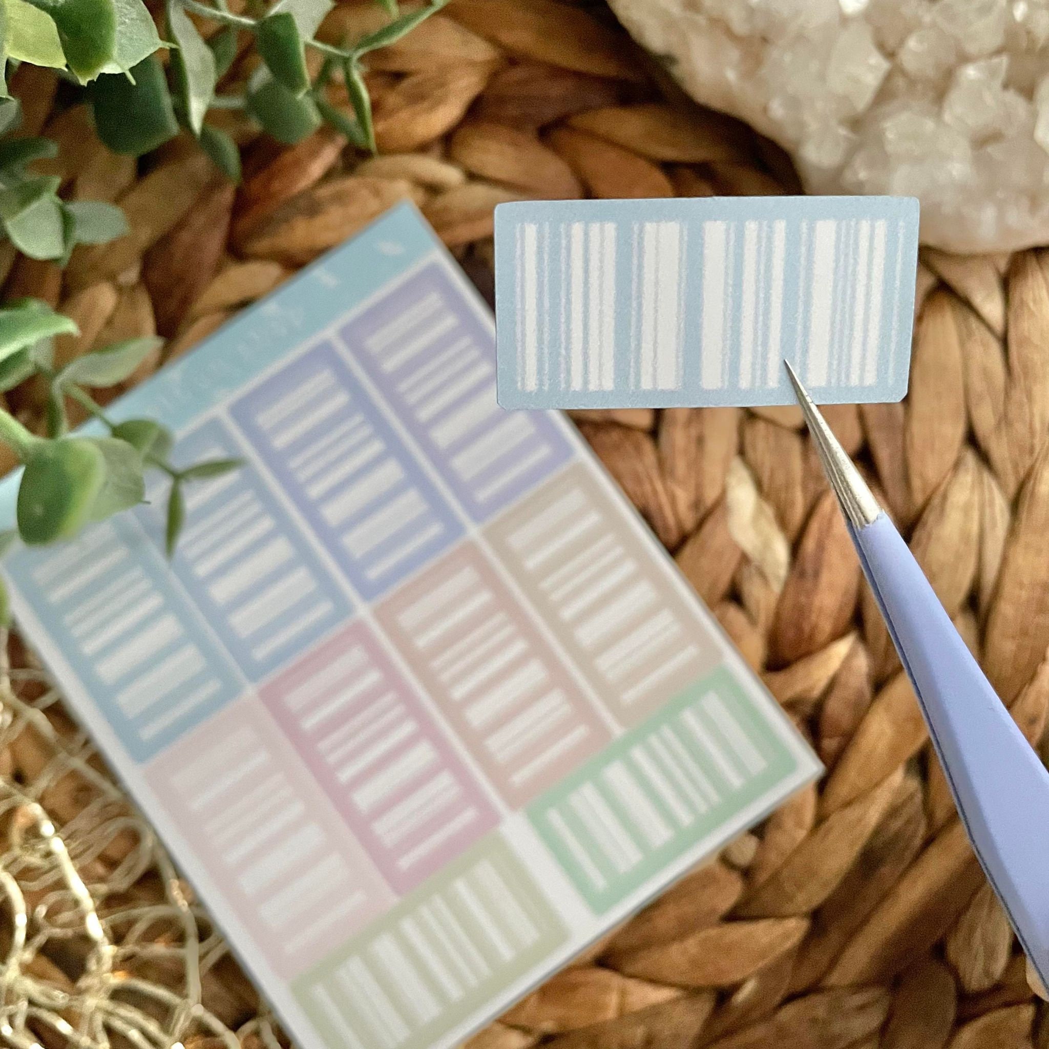 Aesthetic Barcodes Sticker Sheet | Etsy