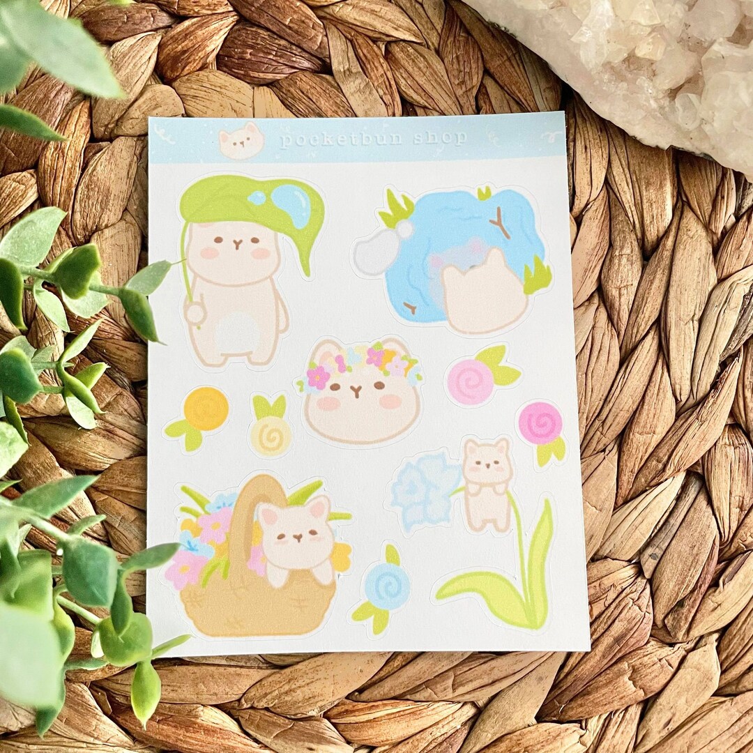 Floral Expedition Tofu Sticker Sheet - Etsy