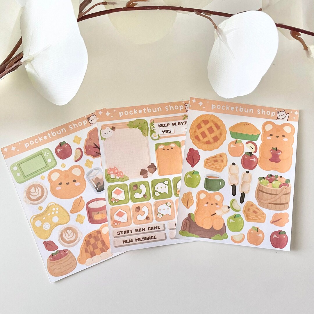 Patreon Sticker Club - Cozy Games Sticker Sheets | Cute Stickers ...