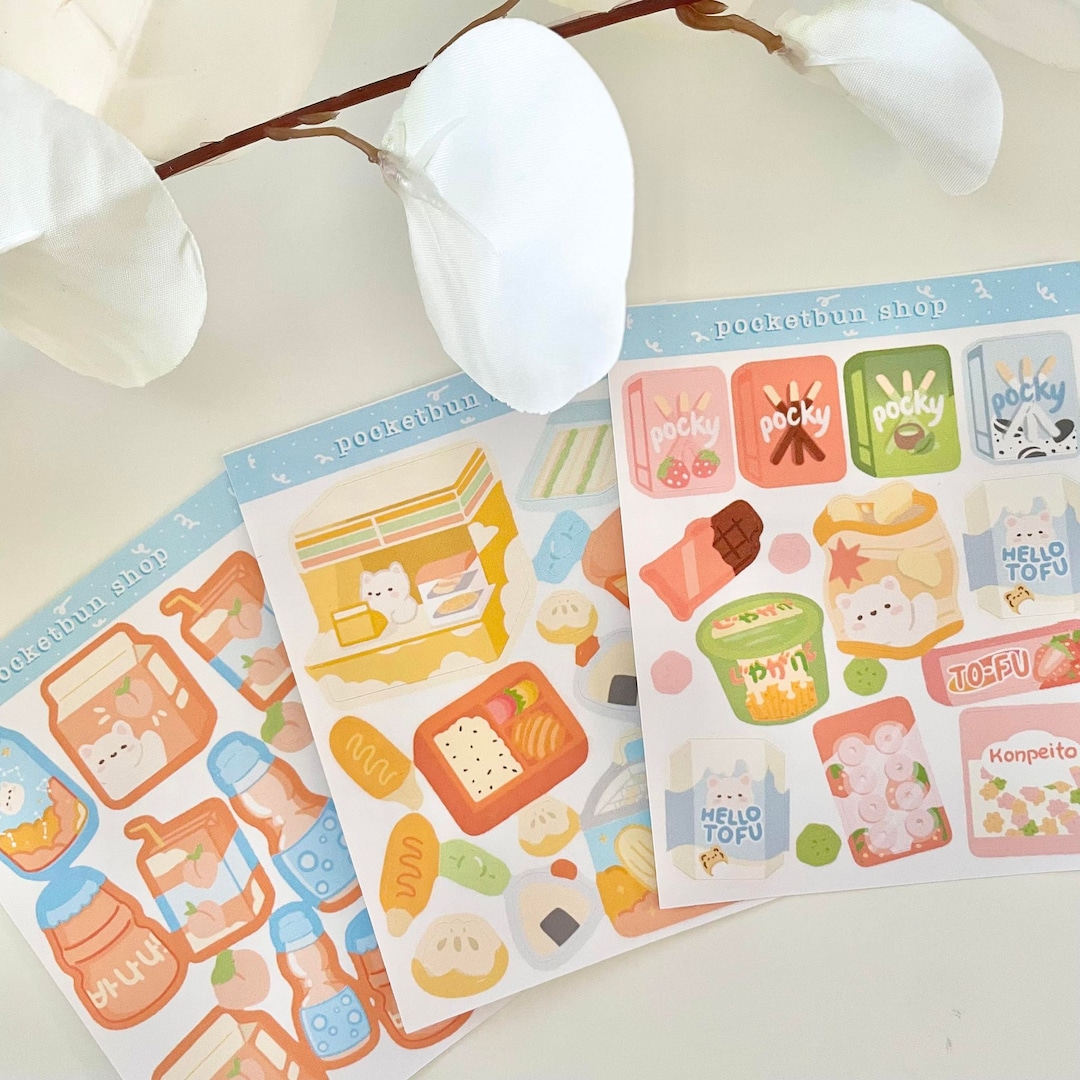 Patreon Sticker Club - Convenience Store | Cute Sticker Sheets ...