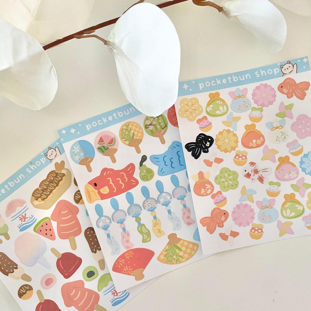 Patreon Sticker Club - Japanese Festival | Cute Sticker Sheets ...