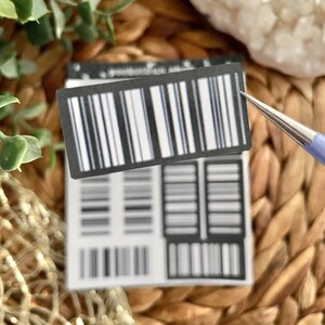 Aesthetic Black and White Barcodes Sticker Sheet - Etsy