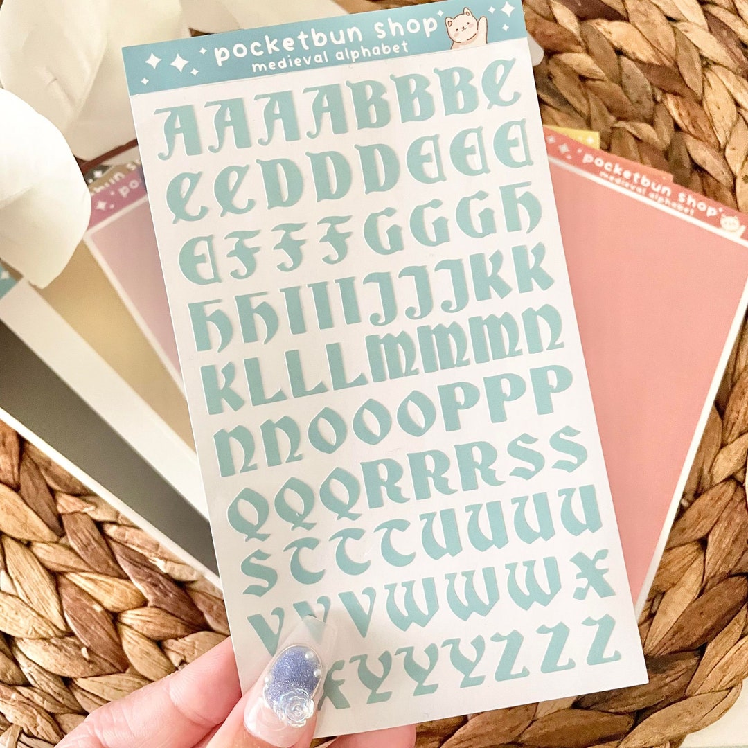 Medieval Caps Alphabet Sticker Sheets | Cute Stickers | Alphabet ...