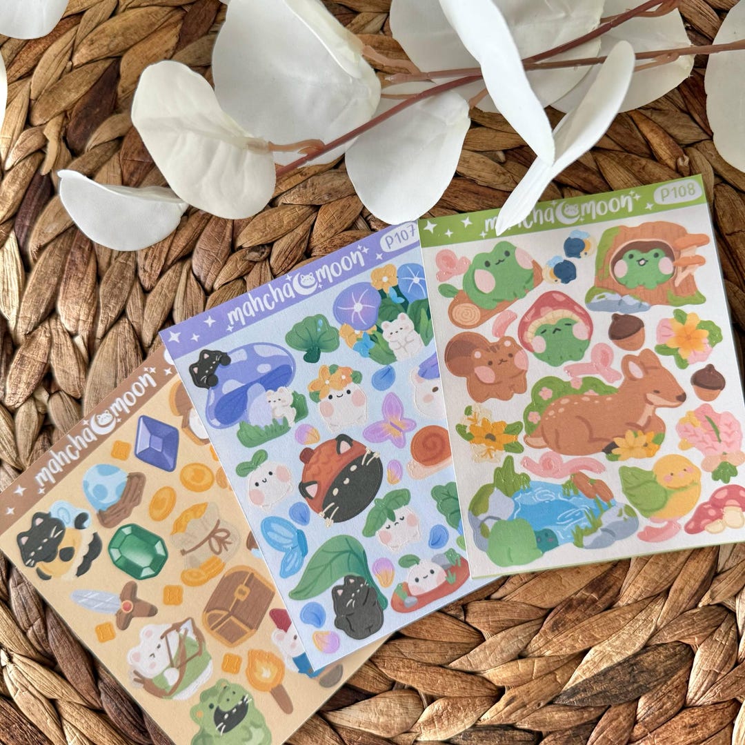 Patreon Sticker Club - Enchated Forest Sticker Sheets | Cute Stickers ...