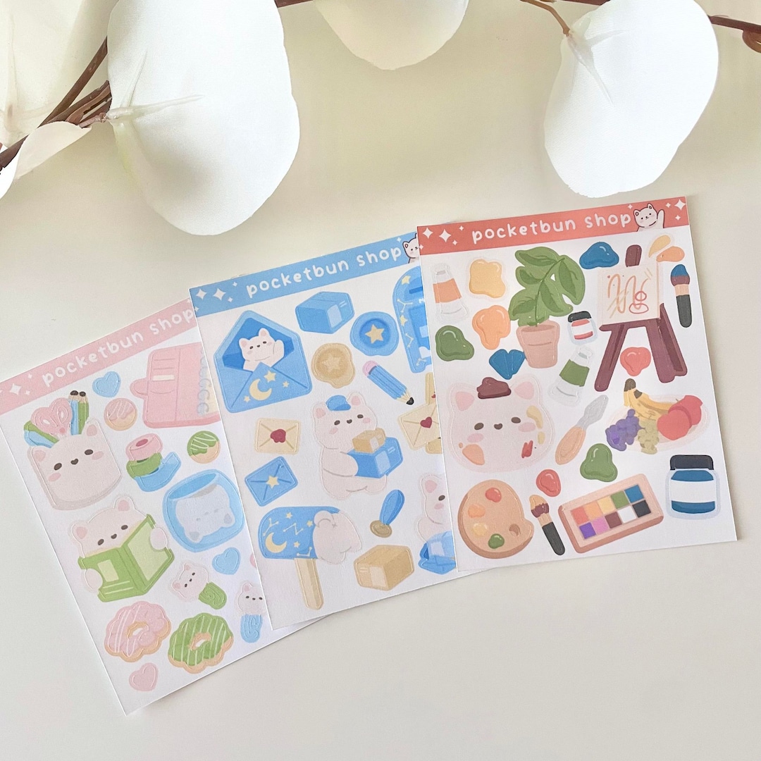 Patreon Sticker Club - Tofu's Hobbies Sticker Sheets - Etsy