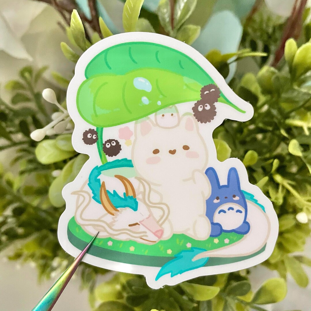 Ghibli Studio Tofu Vinyl Sticker | Kawaii, Cute, Funny | Waterproof and ...