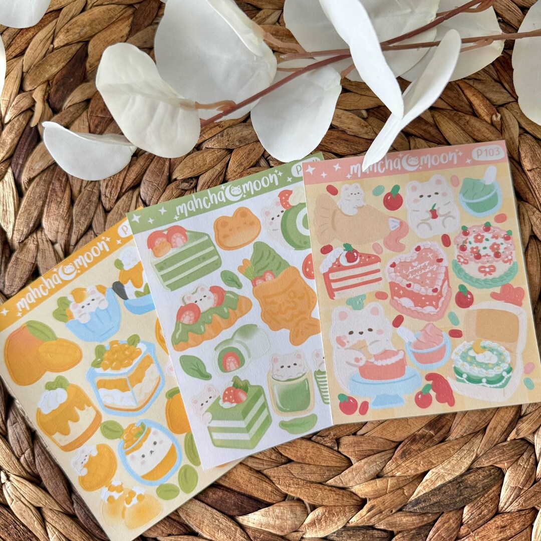 Patreon Sticker Club - Sweet Treats Sticker Sheets | Cute Stickers ...