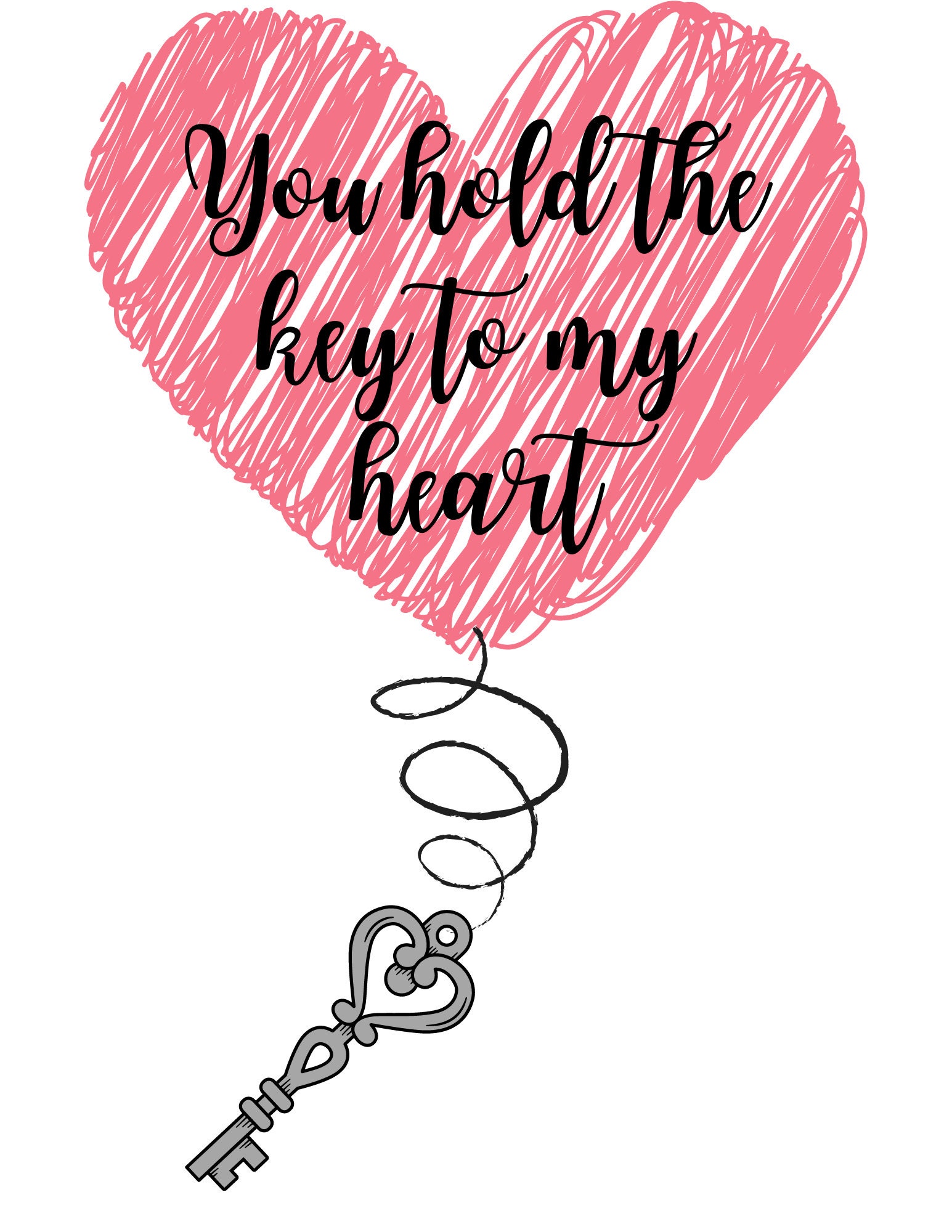 You Hold the Key to My Heart Printable Download - Etsy