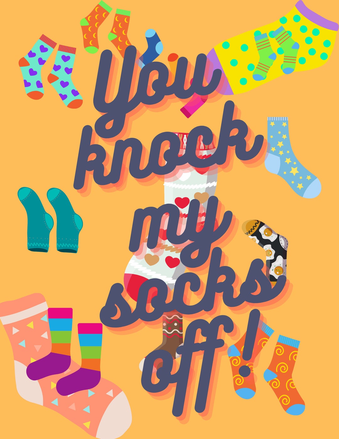 You Knock My Socks off Printable Download - Etsy