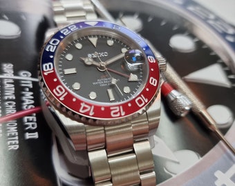 Seiko Gmt Mod Pepsi - Etsy