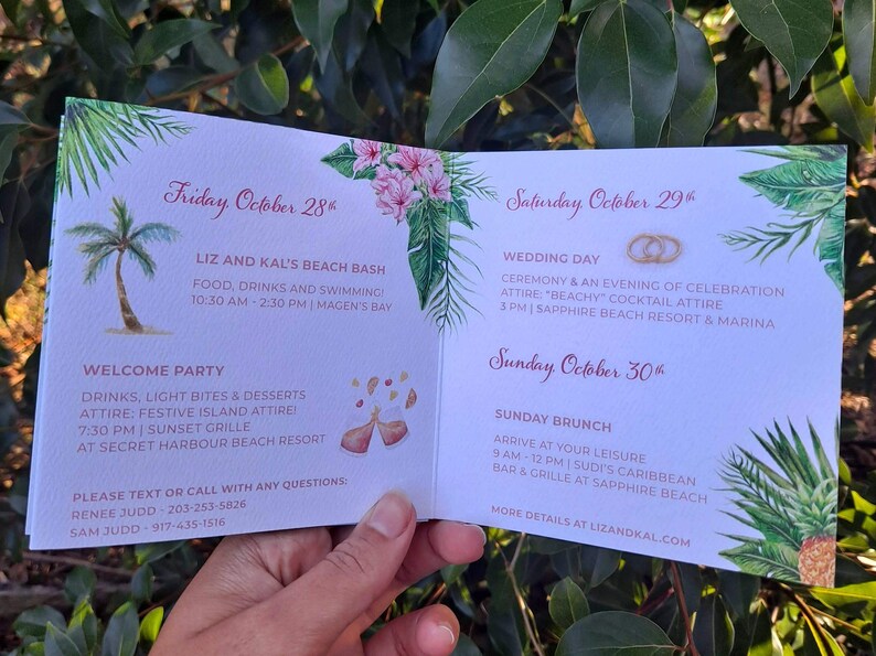 St. Thomas USVI Welcome Booklet - Watercolor Map - Itinerary - Thank ...