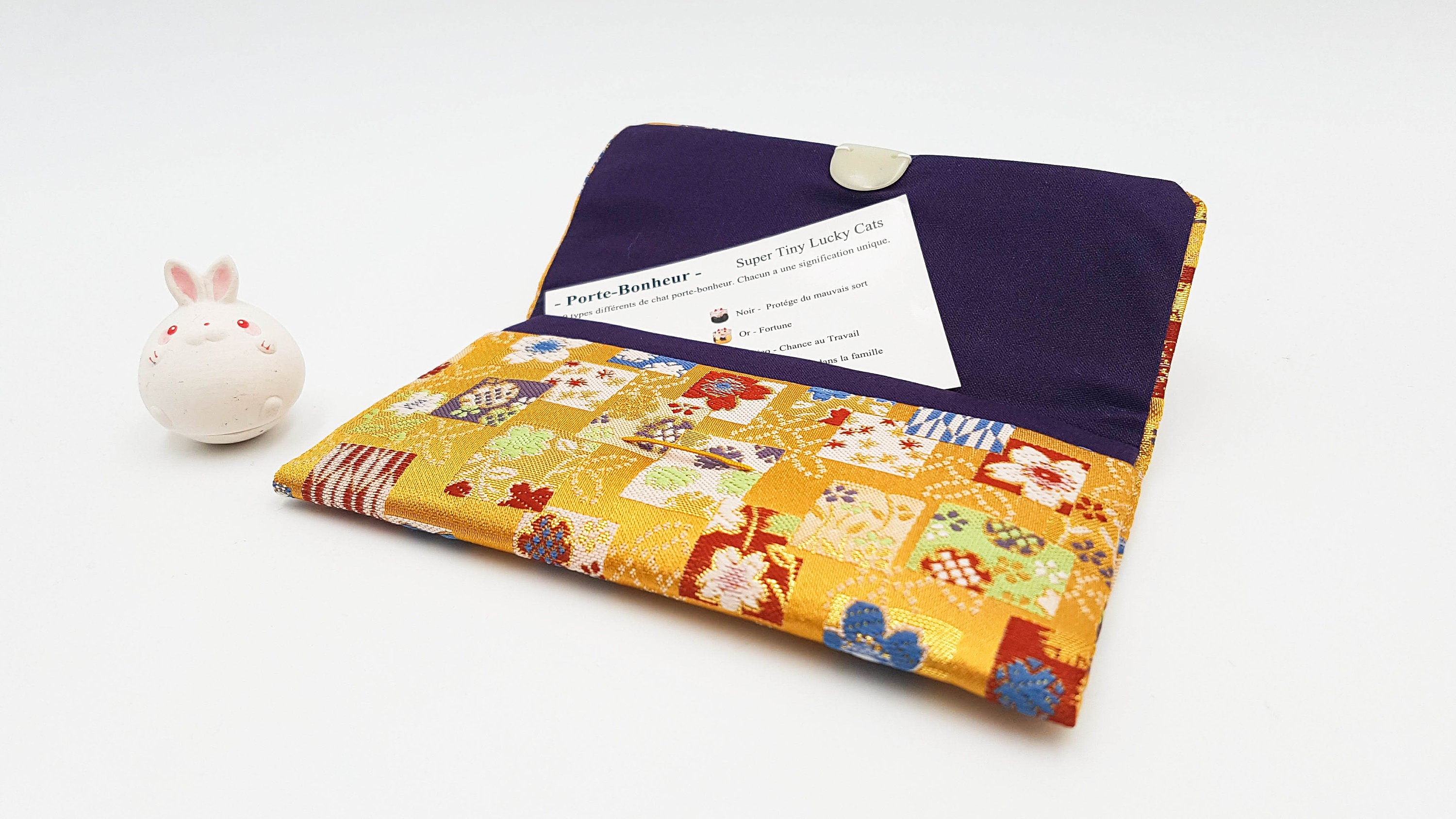 Handmade Yellow Japanese Patterned Japanese Pouch With - Etsy