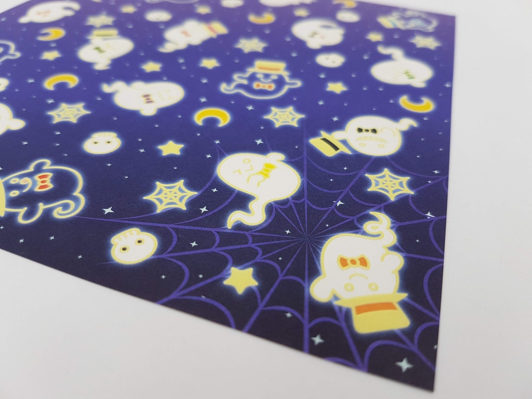 Block of 5 Sheets of Japanese Ghost Phosphorescent Paper for Origami ...