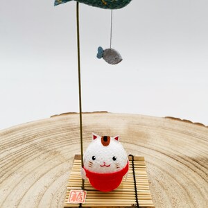 Lucky Animal Figurine in Japanese Fabric and Bamboo, Handmade in Japan ...