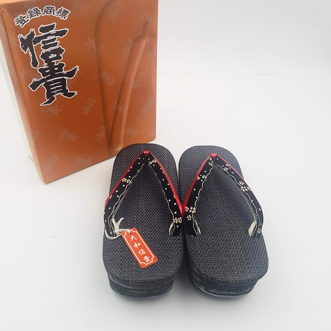 Japanese Setta Women's Sandals Black Sakura Pattern - Etsy