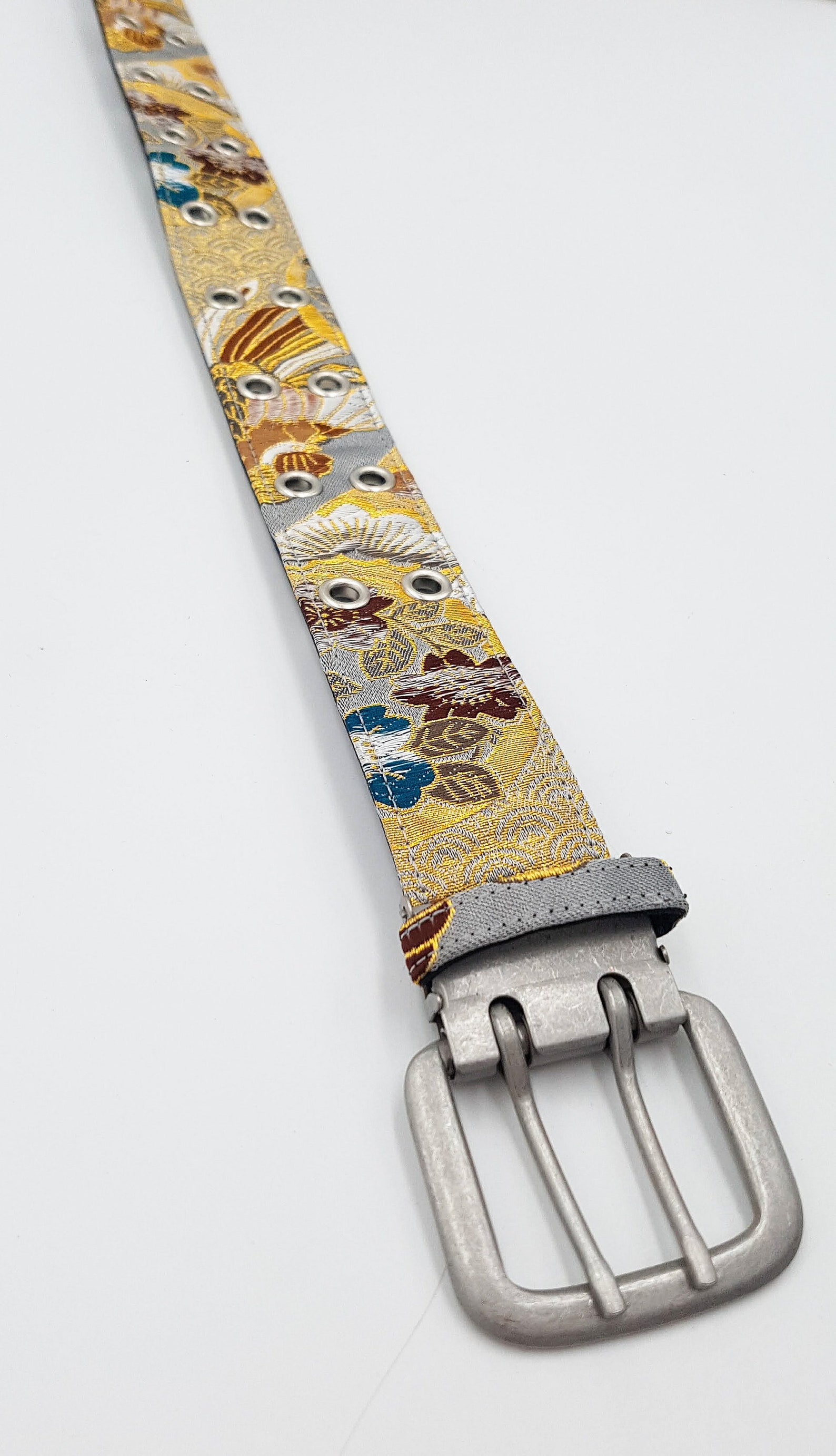 Japanese belt embroidered fabric embroidered kinran Kyoto | Etsy