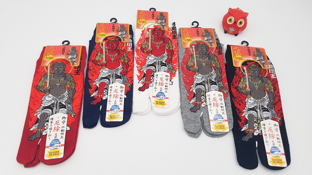 Japanese Tabi Socks in Cotton and Fudomyo-ou Divinity Pattern - Etsy