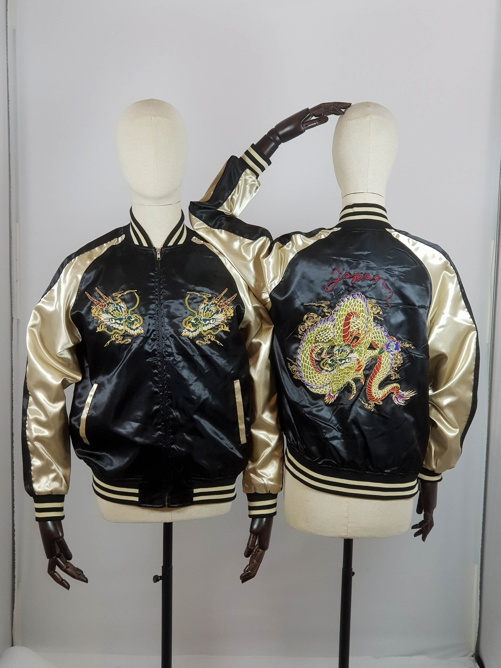 Sukajan bombers jacket Dragon Gold embroidered pattern | Etsy