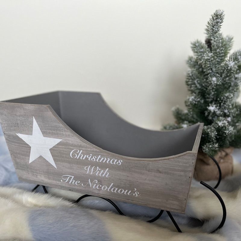 Wooden Sleigh - Etsy