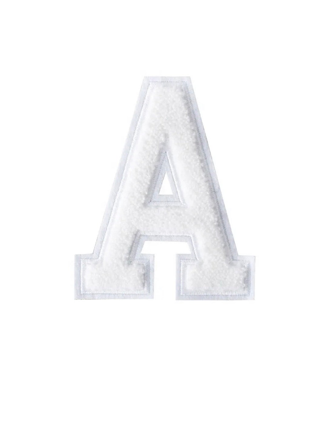 White Chenille Letter Patch: Iron-on/sew-on Retro Alphabet - Etsy