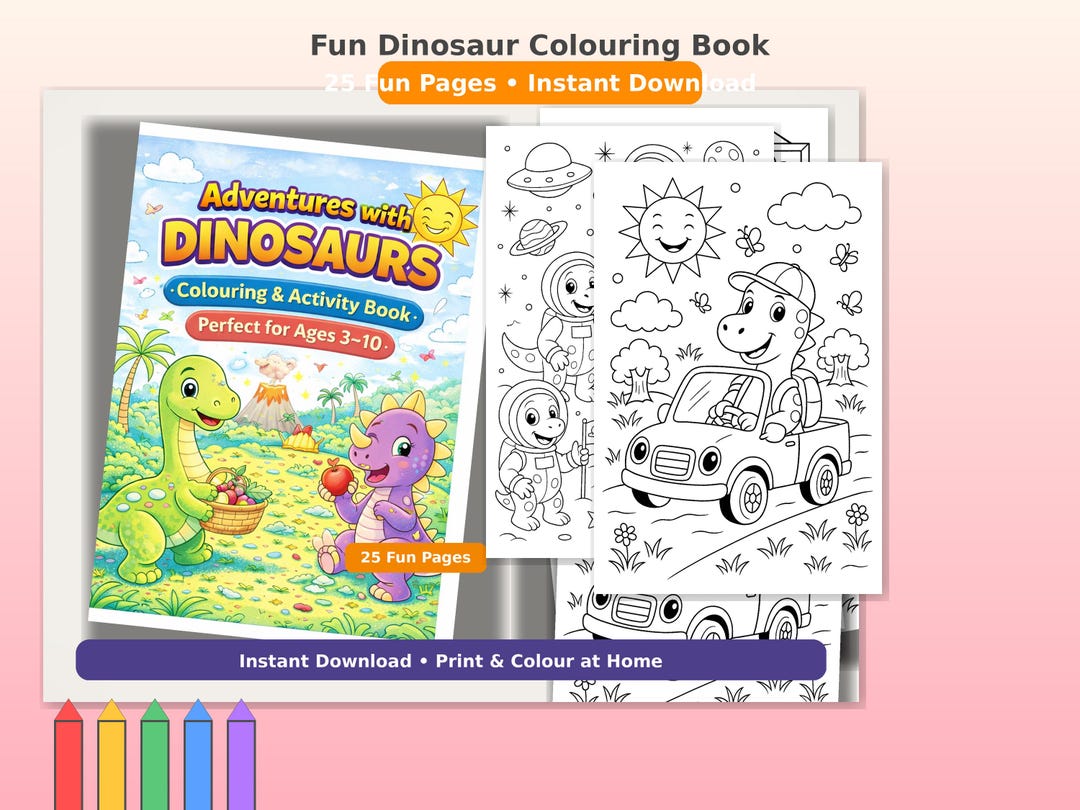 Dinosaur Colouring Book for Kids | Printable Dinosaur Colouring Pages ...