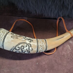 Gjallarhorn, Hunting Horn With Stag and Boar - Etsy