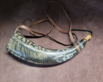 Powder Horn, XL, Compass Rose - Etsy