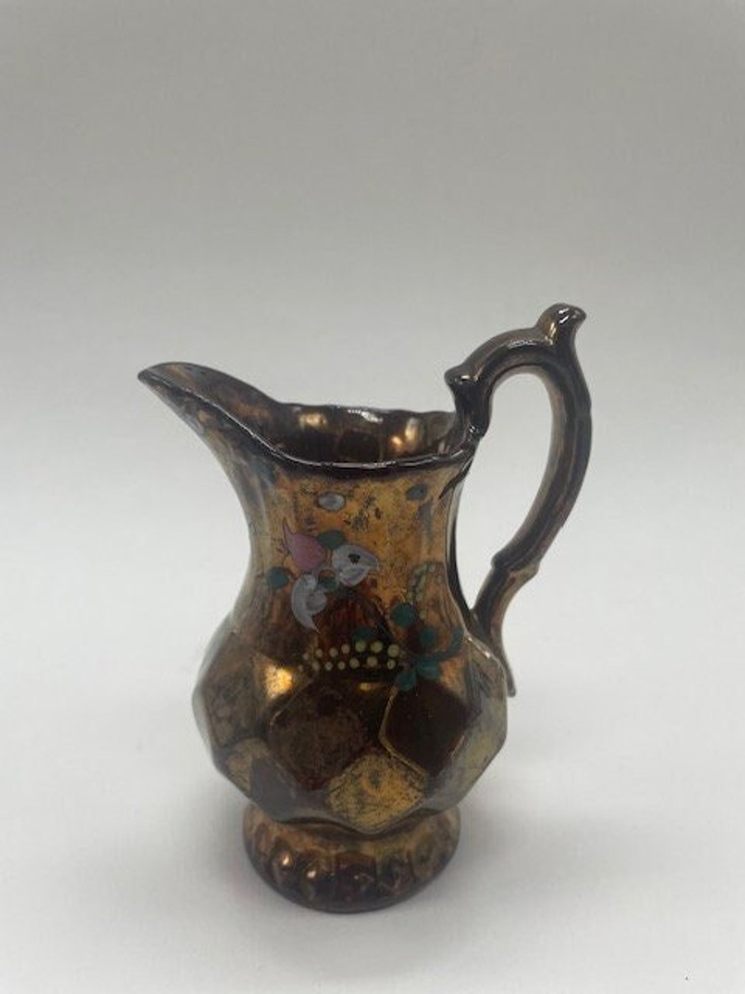 Hand-painted Copper Mini Lusterware Creamer, Pitcher - Etsy