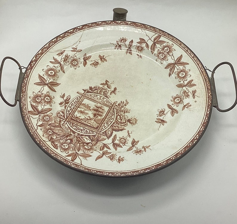 Victorian Brown Transferware Aesthetic Movement Warming Dish, Plate - Etsy