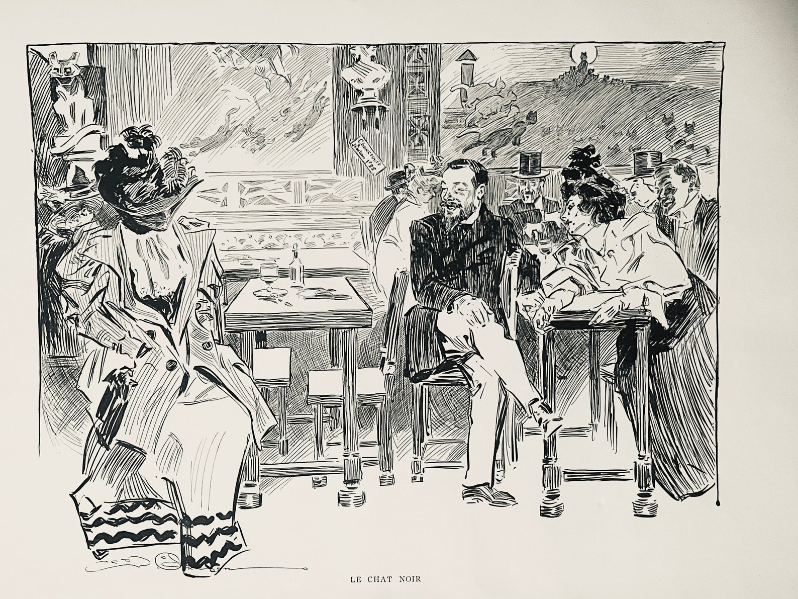 Large Format Paris Can-can Dancer, Cabaret Scene Prints - Gibson Girl ...