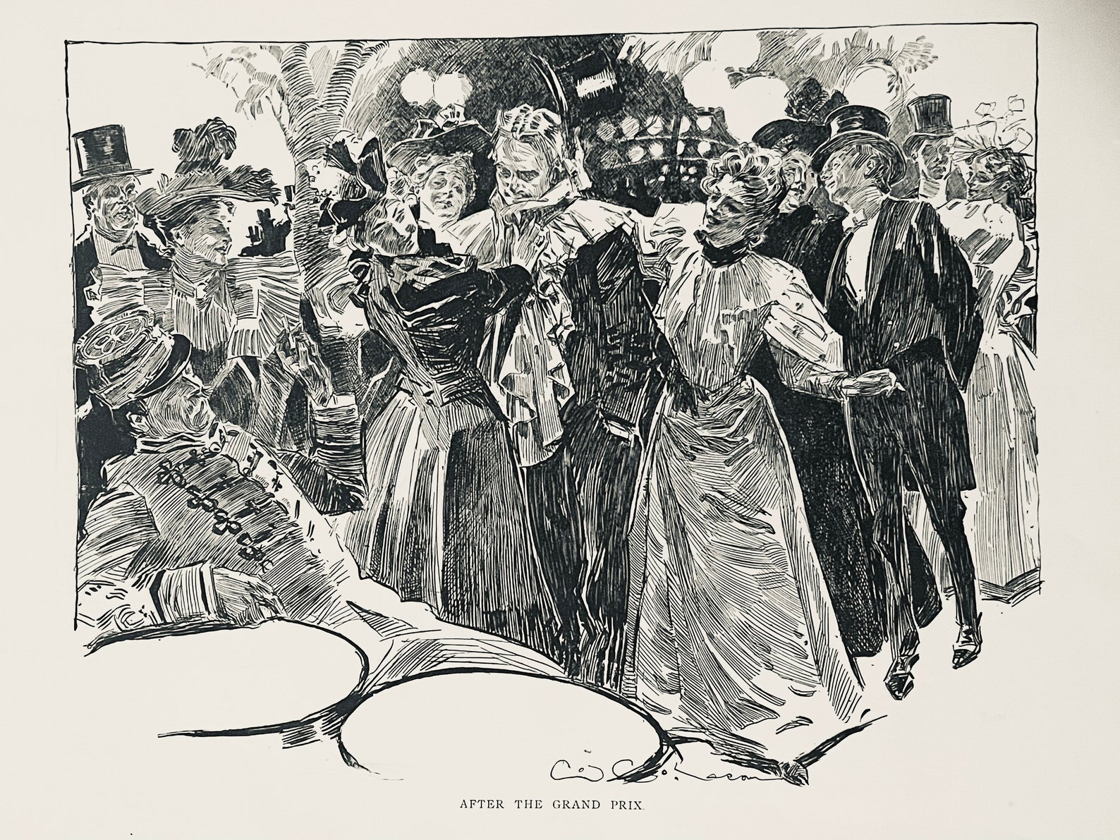 Large Format Paris Can-can Dancer, Cabaret Scene Prints - Gibson Girl ...