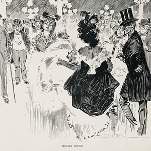 Large Format Paris Can-can Dancer, Cabaret Scene Prints - Gibson Girl ...
