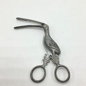 Victorian Stork Umbilical Cord Clamp Original Marked Denmark Silver ...