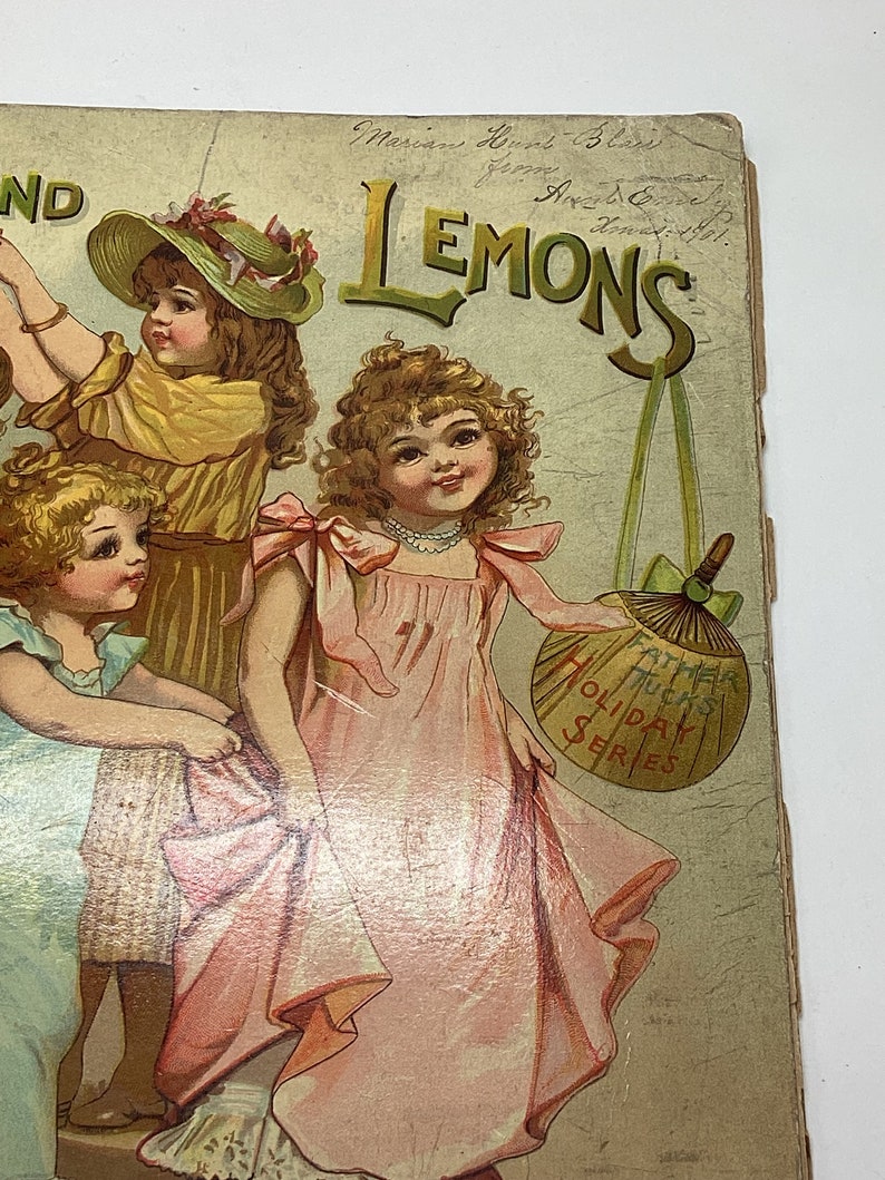 1901 Children's Illustrated Oranges and Lemons Book - Etsy
