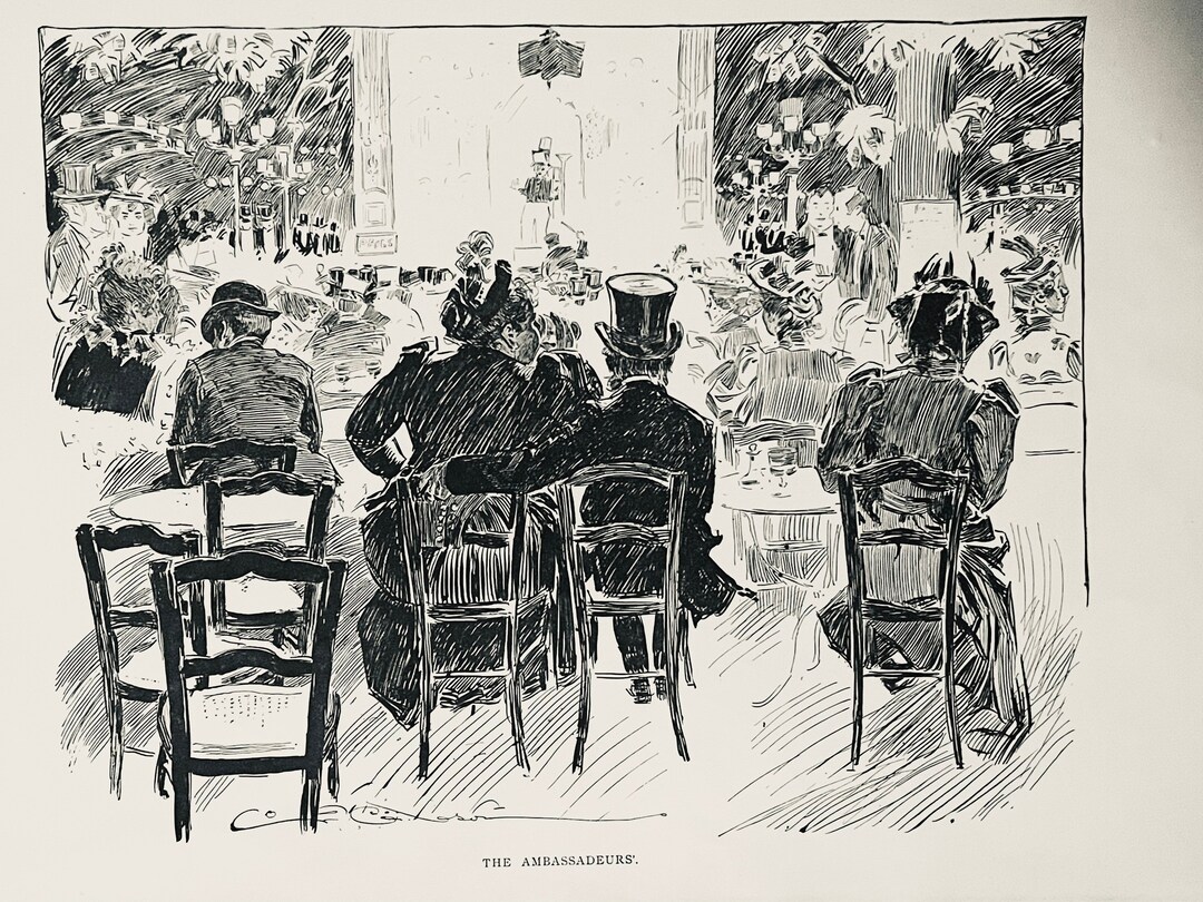 Large Format Paris Can-can Dancer, Cabaret Scene Prints - Gibson Girl ...