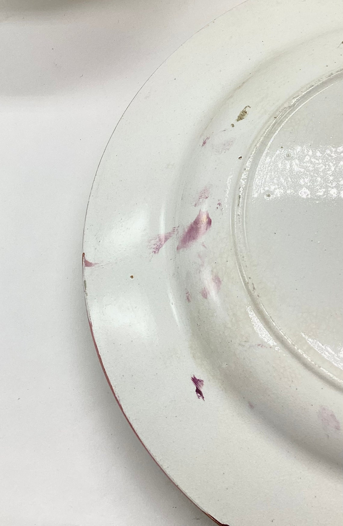 Rose Pink Hand-painted Lusterware Plates 4 Bowl - Etsy