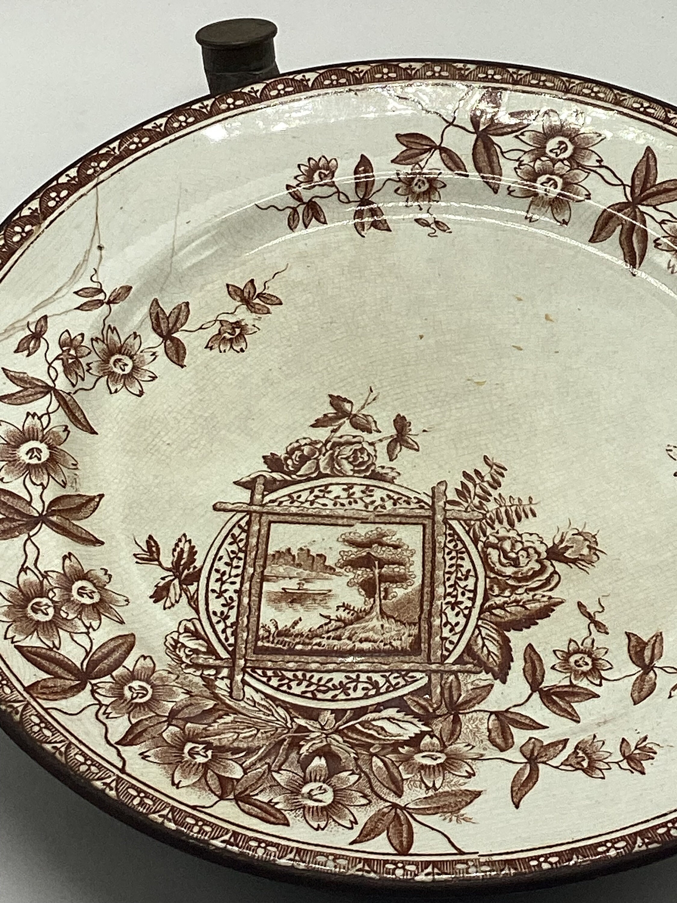 Victorian Brown Transferware Aesthetic Movement Warming Dish, Plate - Etsy