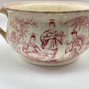 Chinese Export Victorian Red Transferware Chamber Pot - Etsy