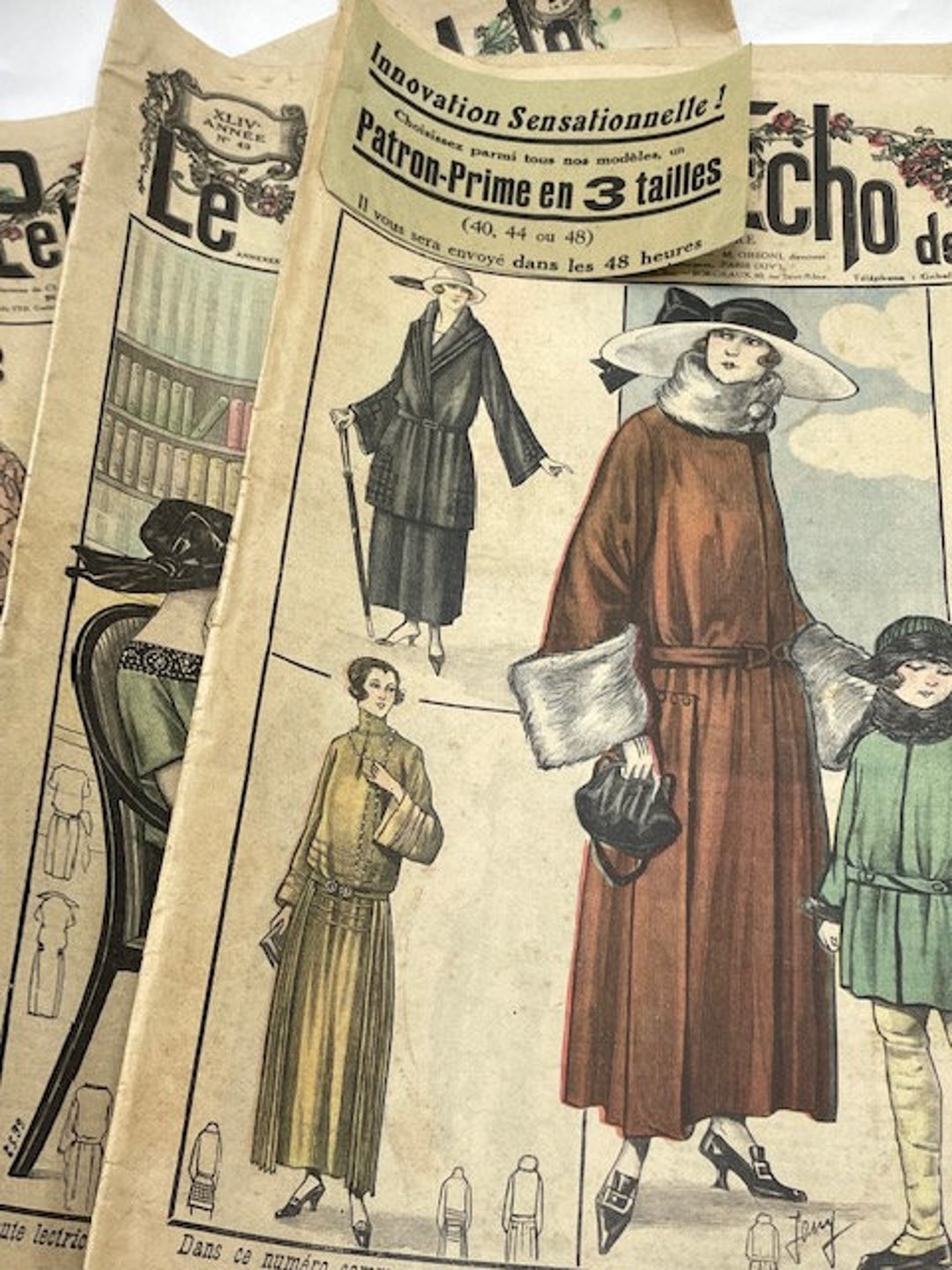 1922 French Fashion Magazines Le Petit Echo De La Mode - Etsy