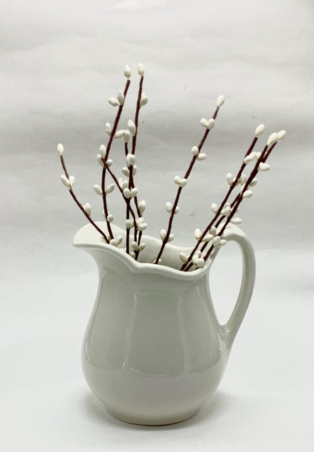 Midcentury Restaurant White Ironstone Small Pitcher - Sterling - Etsy