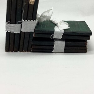 Antique Little Leather Library Set Green 2 Volumes Browning - Etsy