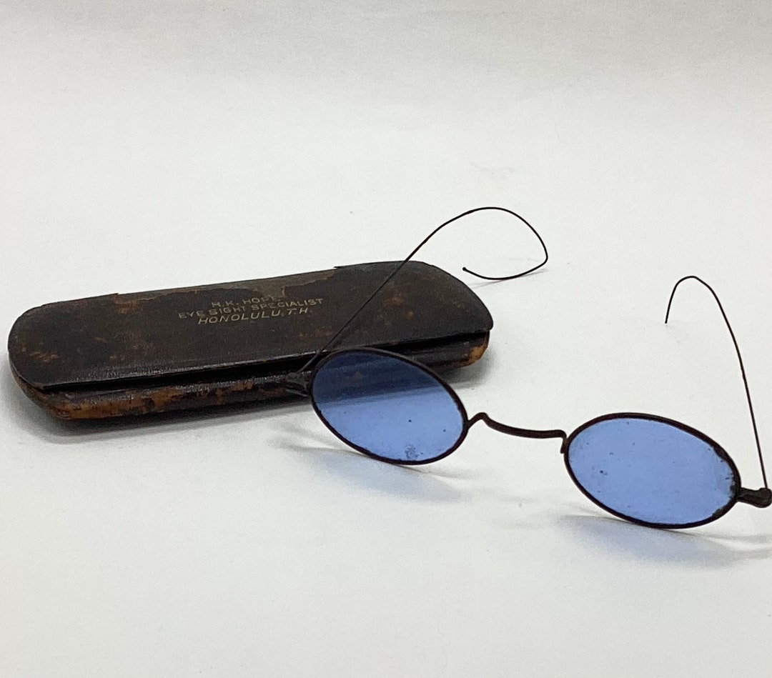 Victorian Blue-tinted Spectacles in Original Eyeglass Case - Etsy