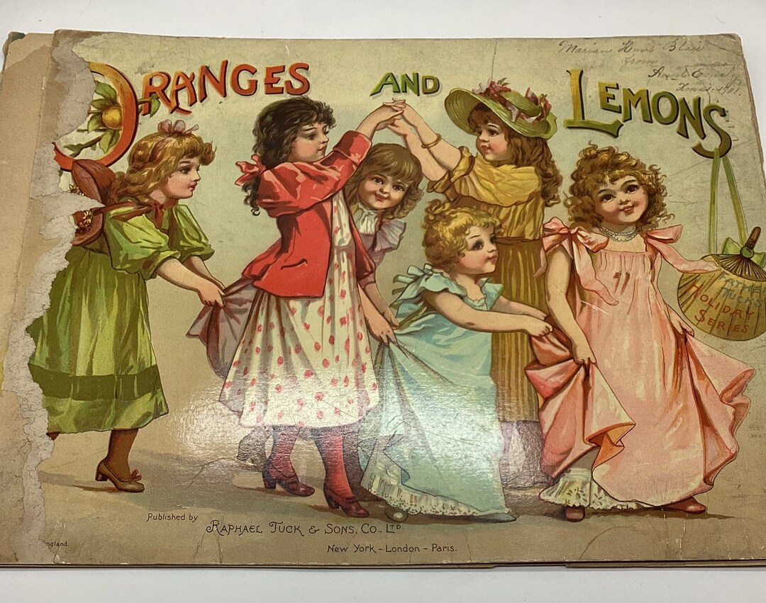 1901 Children's Illustrated Oranges and Lemons Book - Etsy