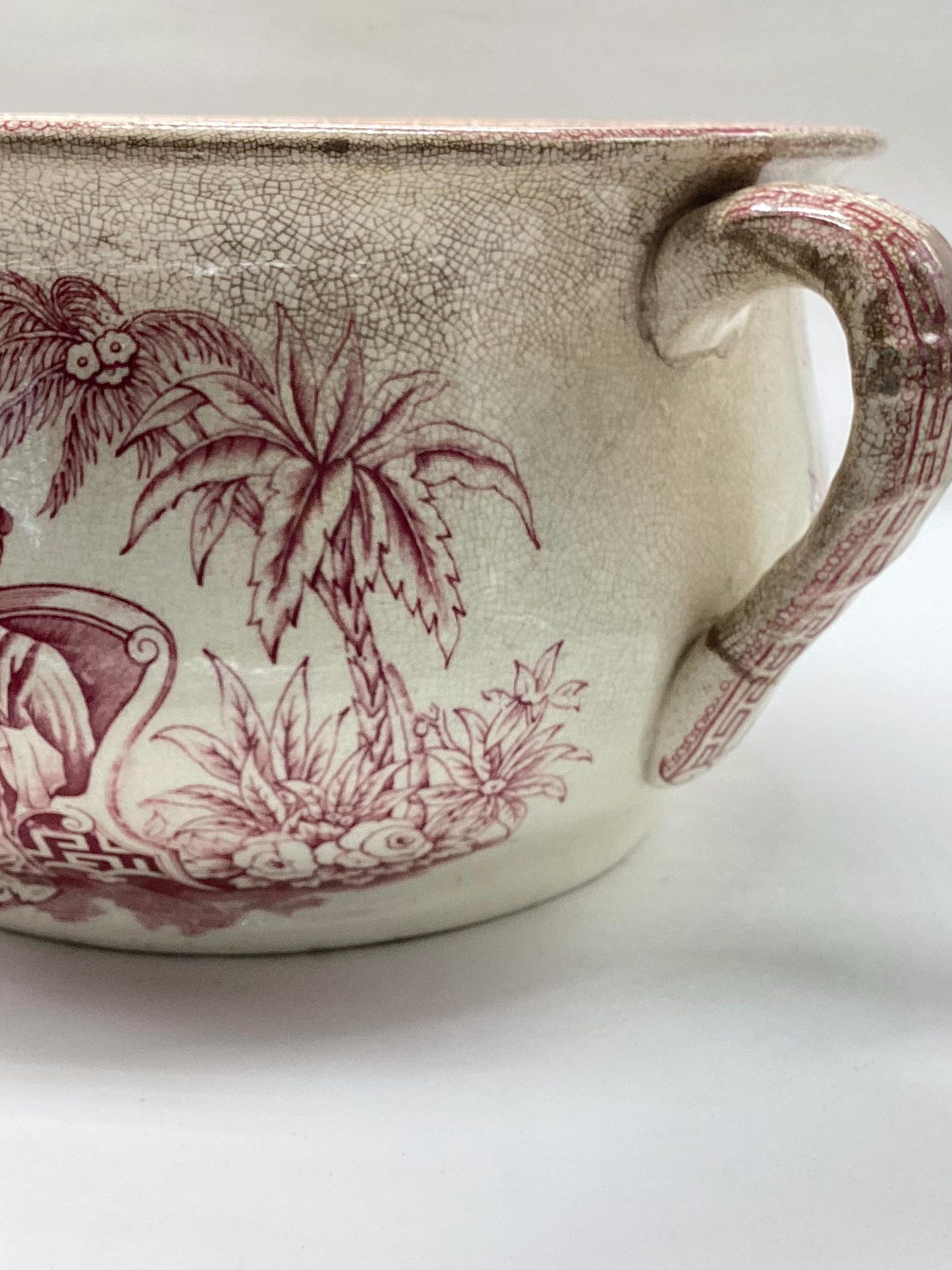 Chinese Export Victorian Red Transferware Chamber Pot - Etsy