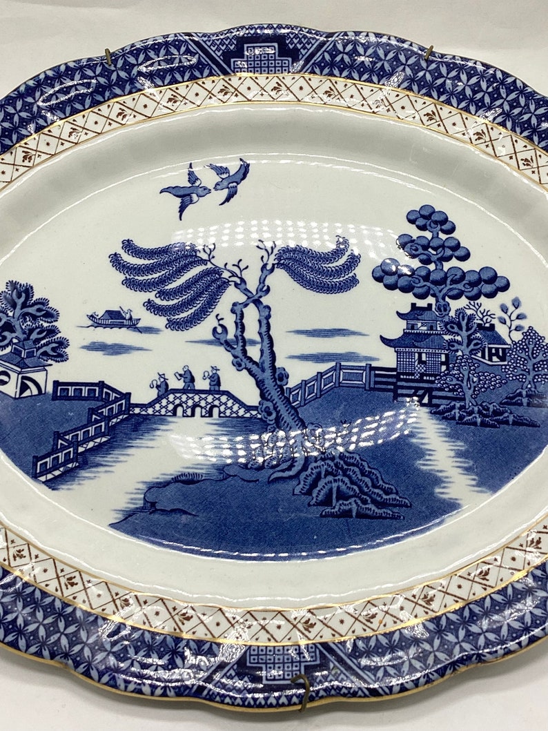 Booths Real Old Willow Vintage English Ironstone Platter - Etsy