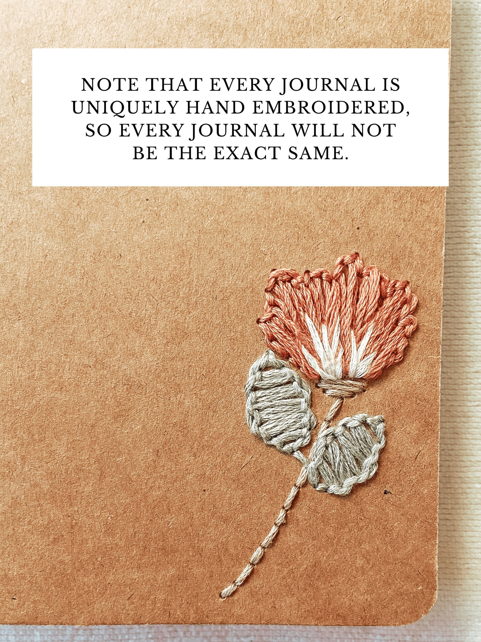 Embroidered Flower Journal, Mini Notebook, Notebook Journal, Homemade ...