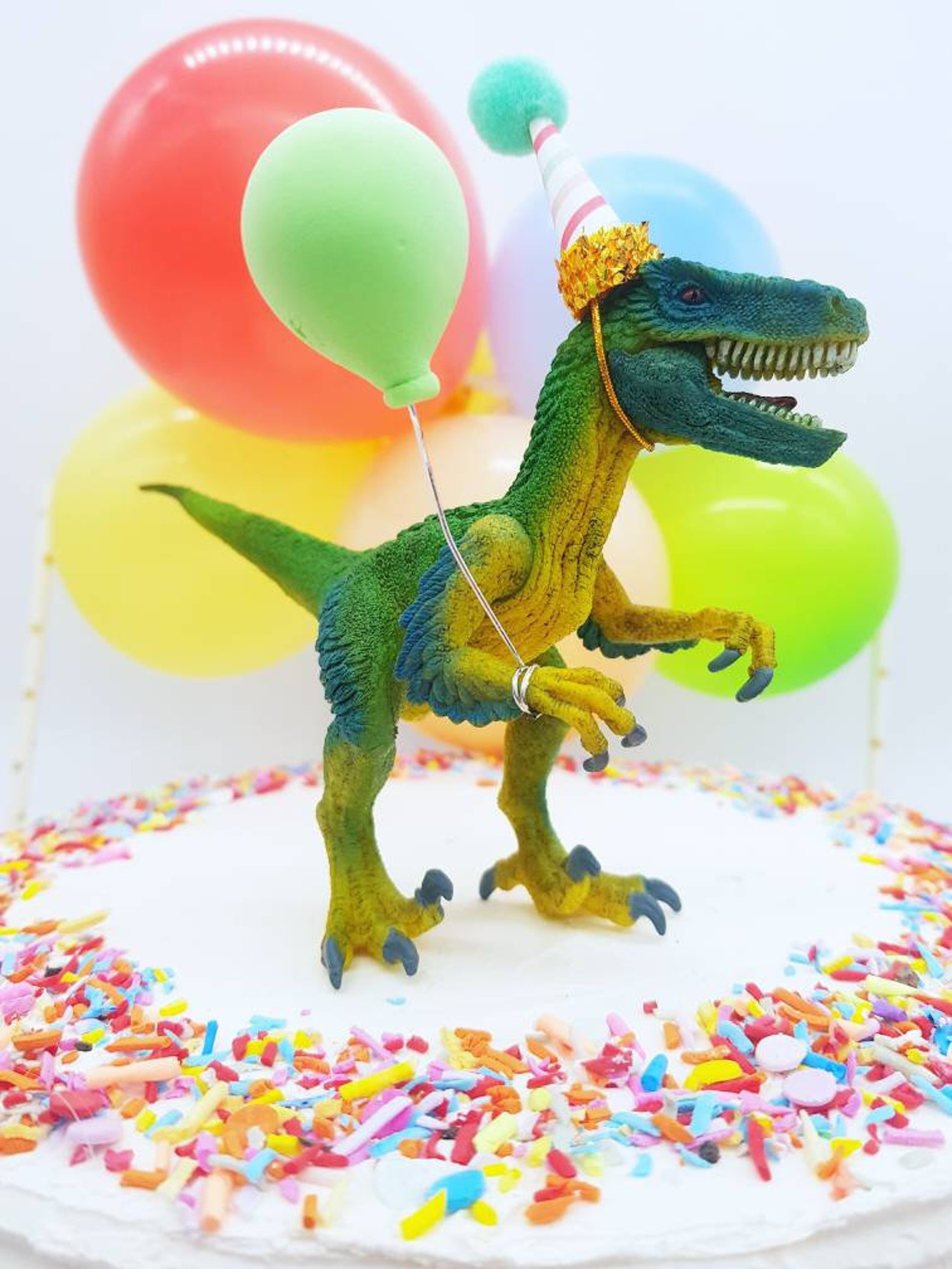 Dinosaur Cake Topper / Velociraptor / Cake Decoration / - Etsy